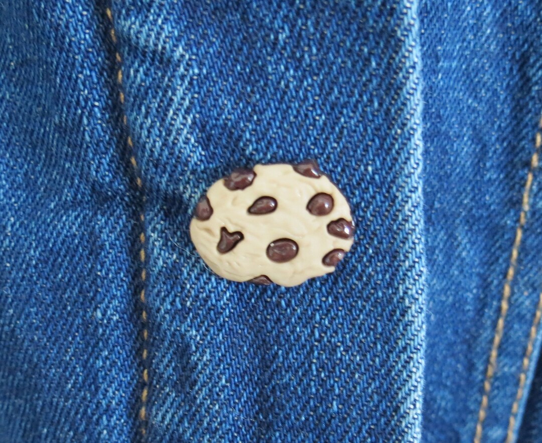 Chocolate Chip Cookie Pin - Cute Mini Dessert Food Brooch - Etsy