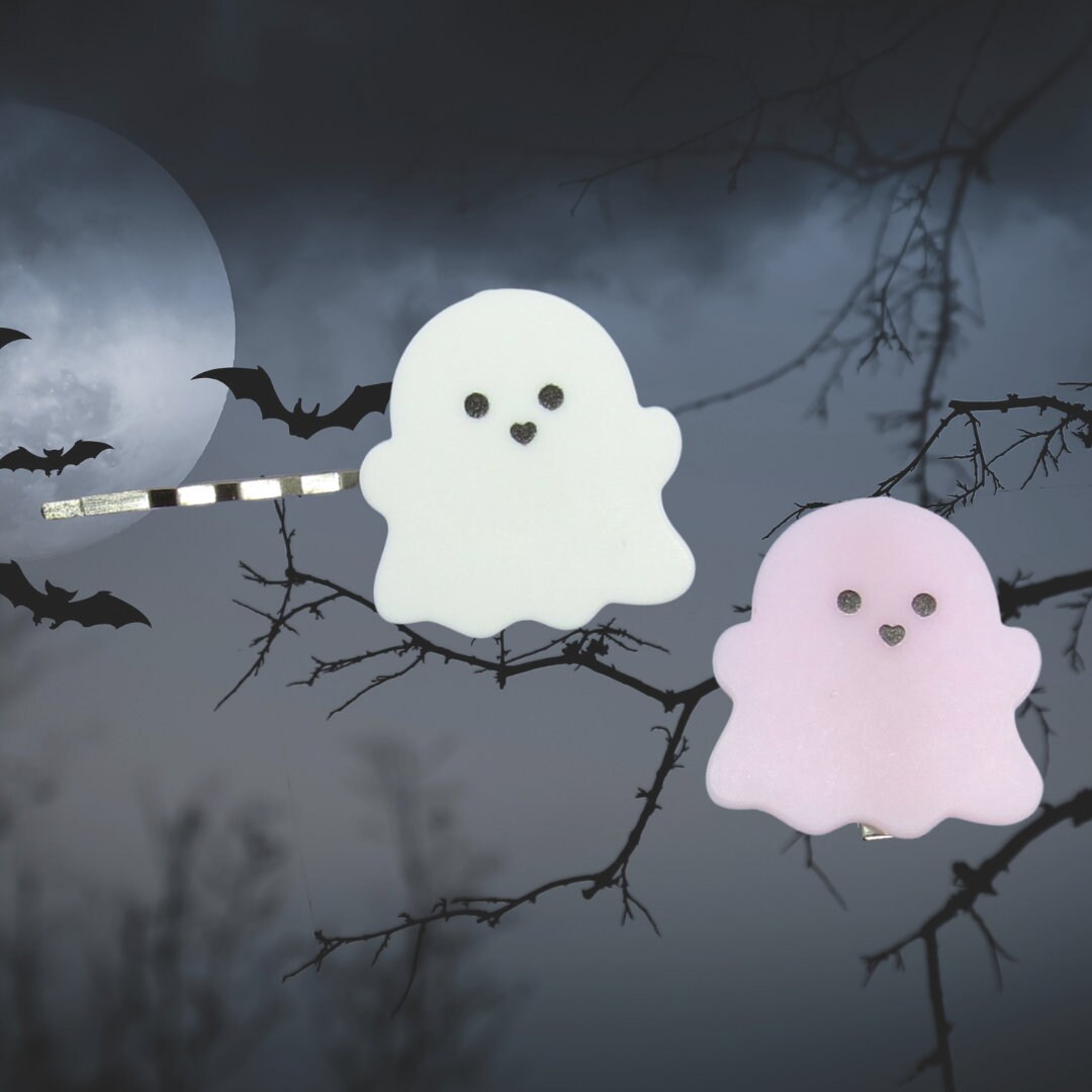 Ghost Hair Clip: Pastel Goth Resin Barrette - Etsy