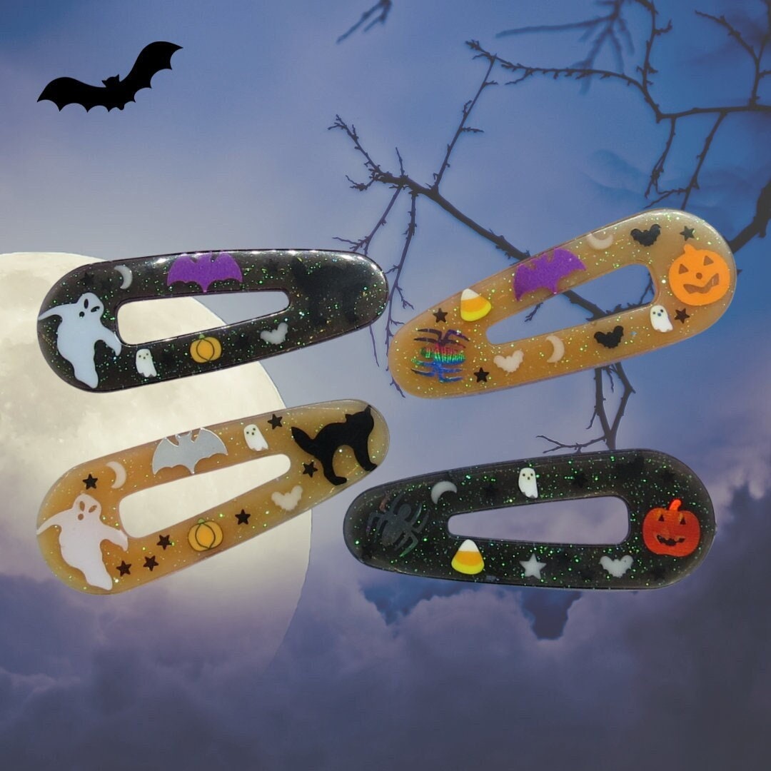 Halloween Hair Clips Cute Spooky Barrettes - Etsy