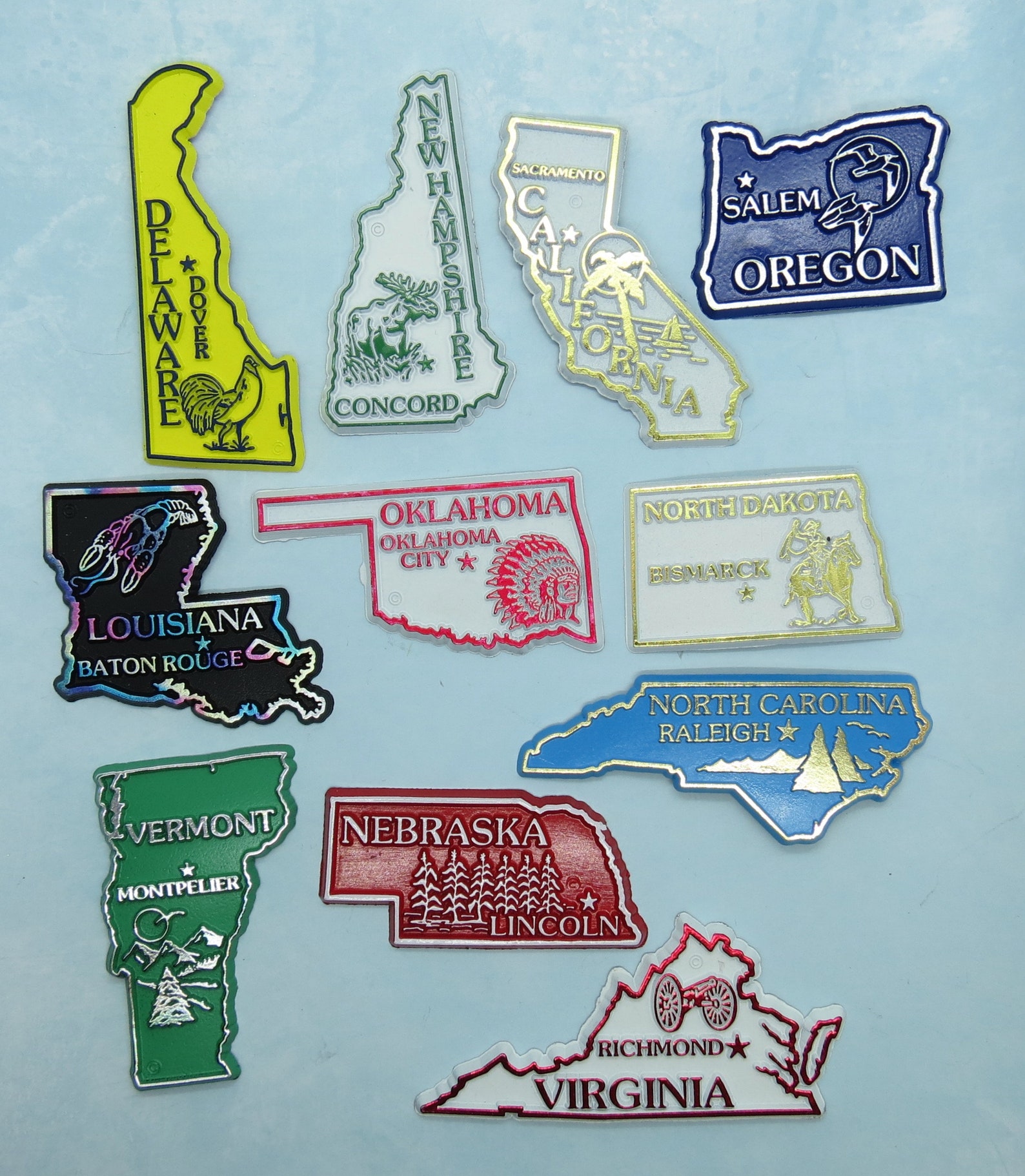 State Magnets Vintage Souvenir Fridge Magnet | Etsy