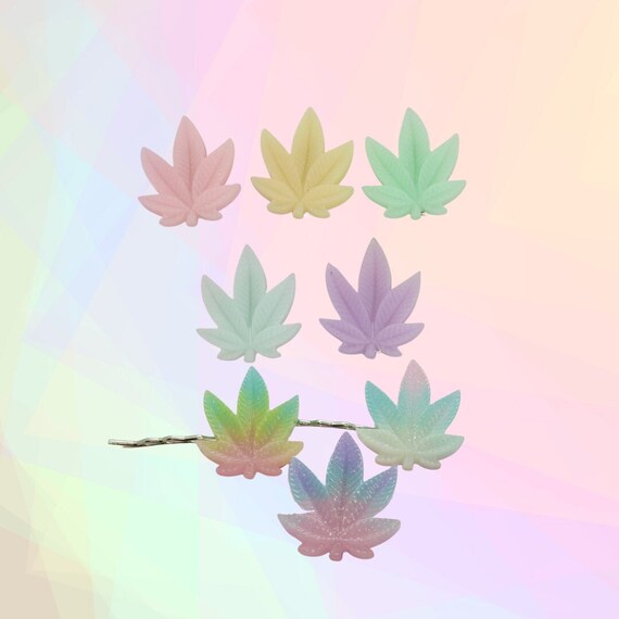 Pot Leaf Hair Clips Marijuana Weed Barrettes | Etsy