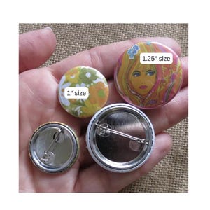 Vintage Style Pinback Buttons - 80s 90s Misc. Novelty Pins - You Choose ...