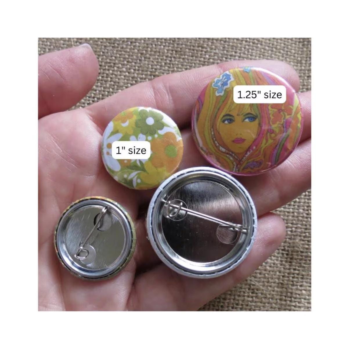 Vintage Style Pinback Buttons - 80s 90s Misc. Novelty Pins - You Choose ...