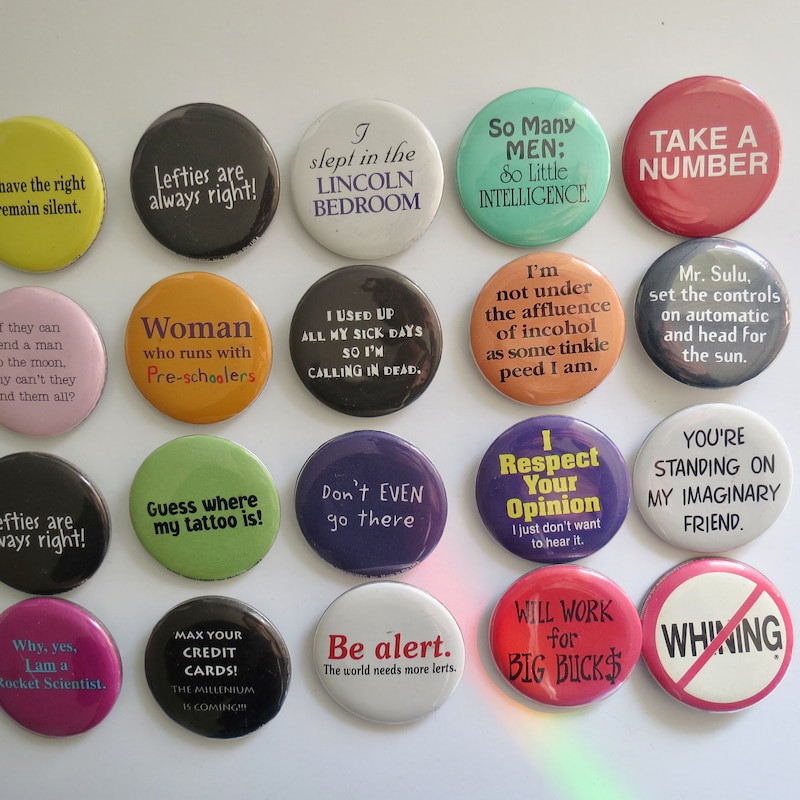 Funny Buttons - Etsy