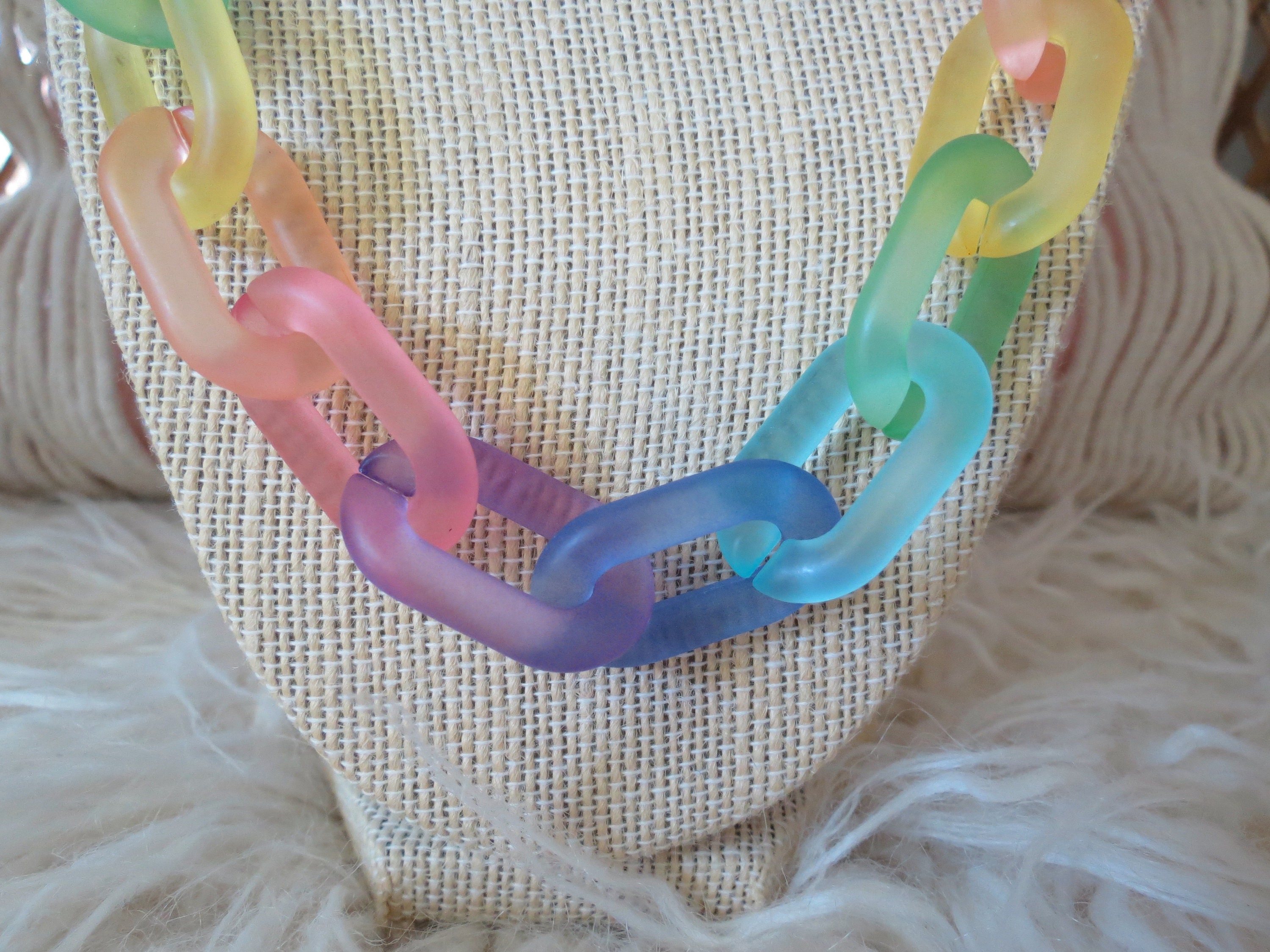 Pastel Rainbow Choker Necklace Kawaii Jewelry | Etsy
