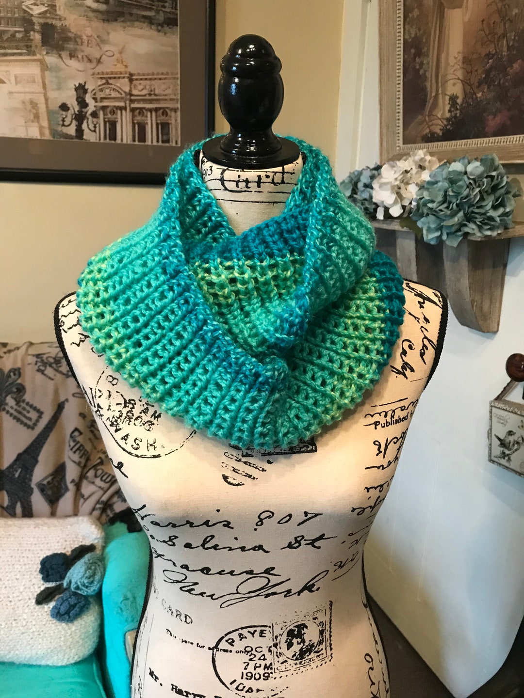 Brioche Stitch Infinity Scarf - Etsy