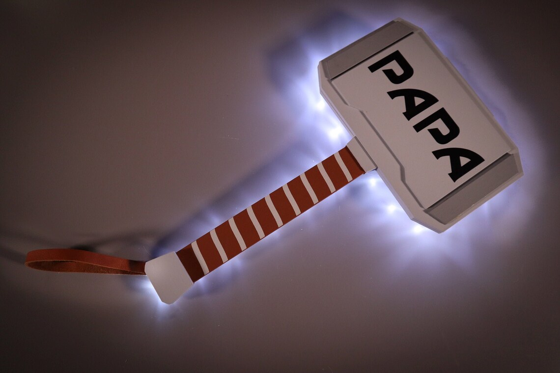 Thor Hammer Wooden Door Magnet With LED Lights, Marvel Day at Sea ...