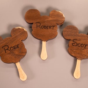 Mickey Ice Cream Bar Hardwood Magnet, Walnut and Maple Mickey Ice Cream ...