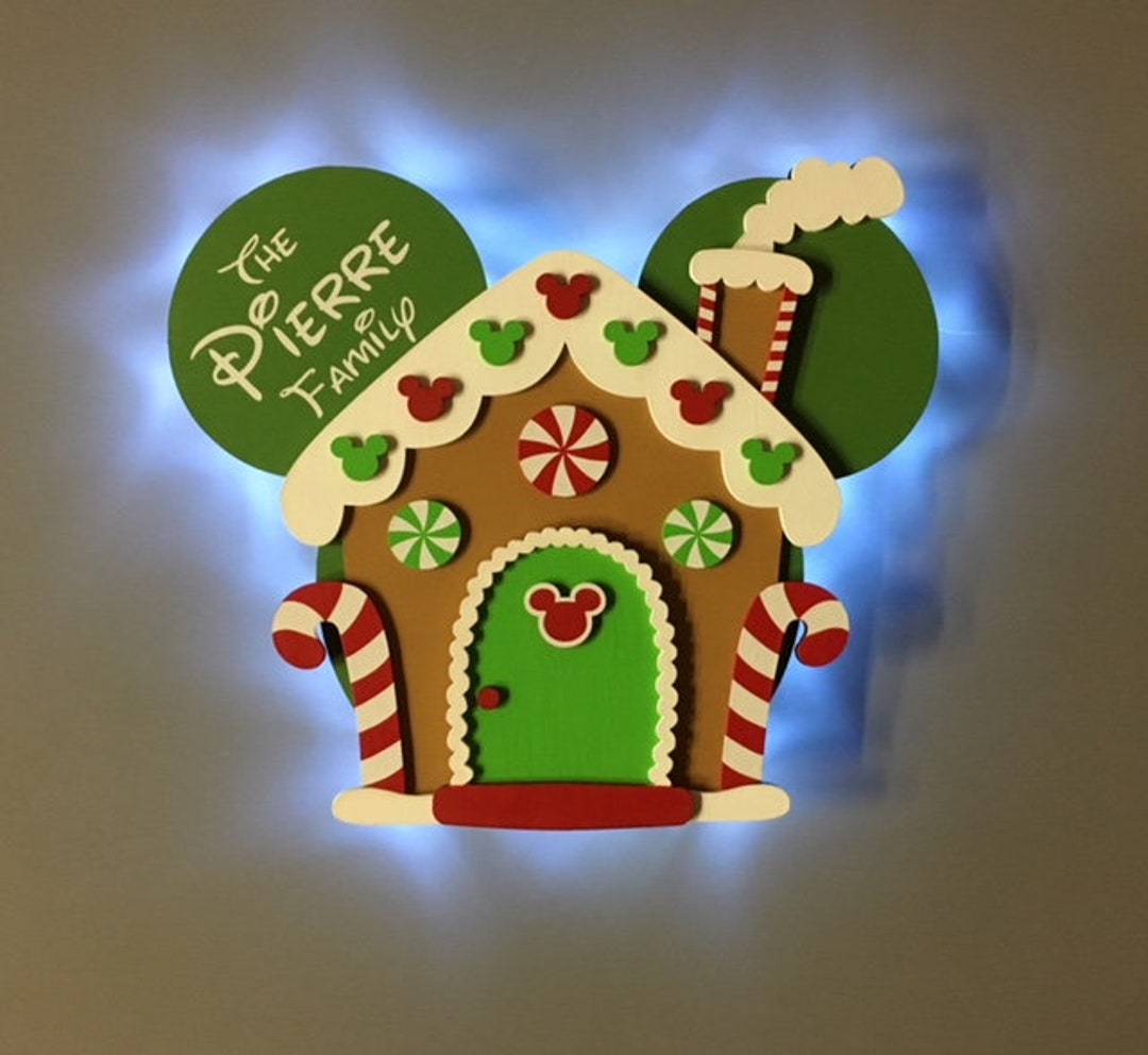 Mickey Christmas Gingerbread House Disney Cruise Door Magnet With LED ...