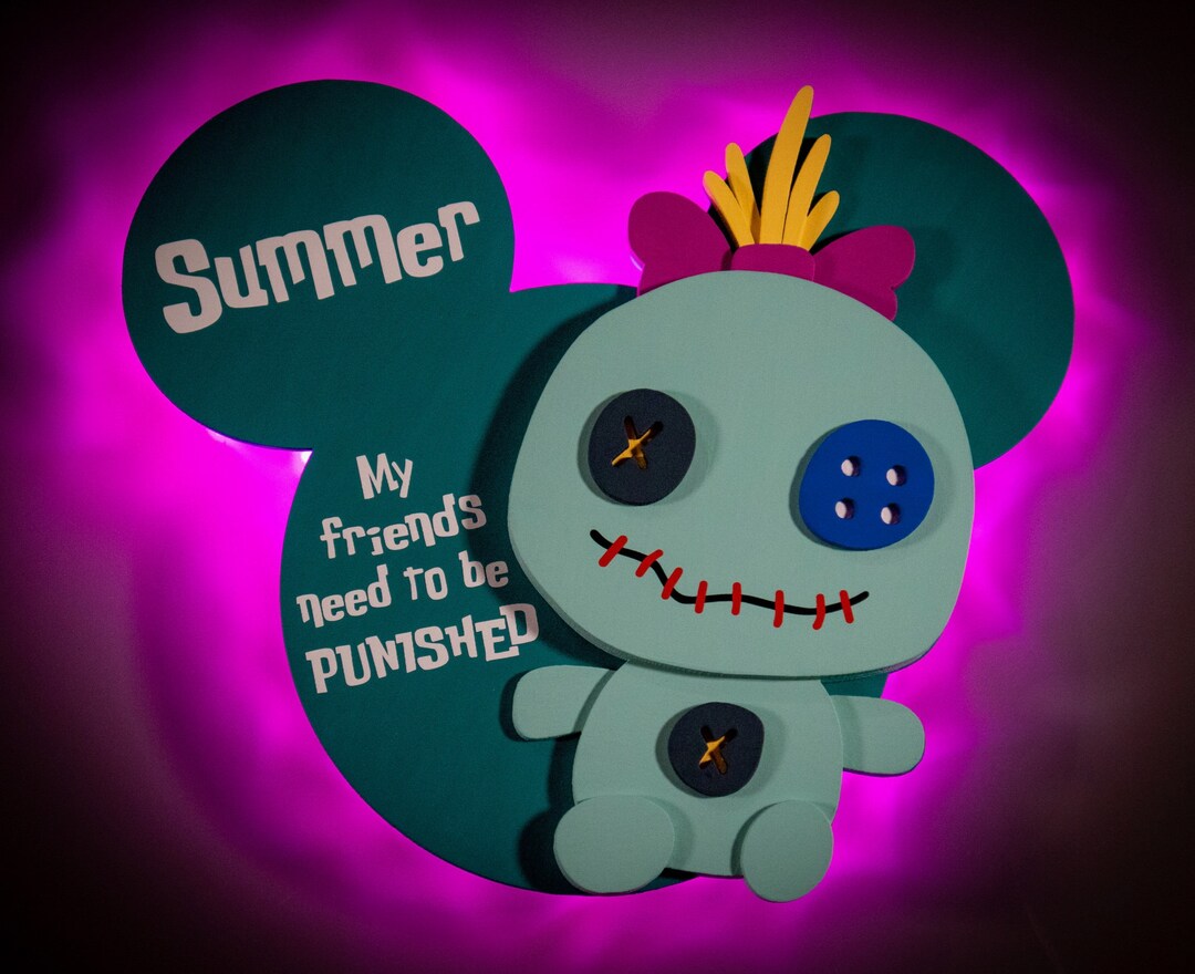 Scrump, Voodoo Doll, DCL Door Magnets Made From Wood With LED Lights ...