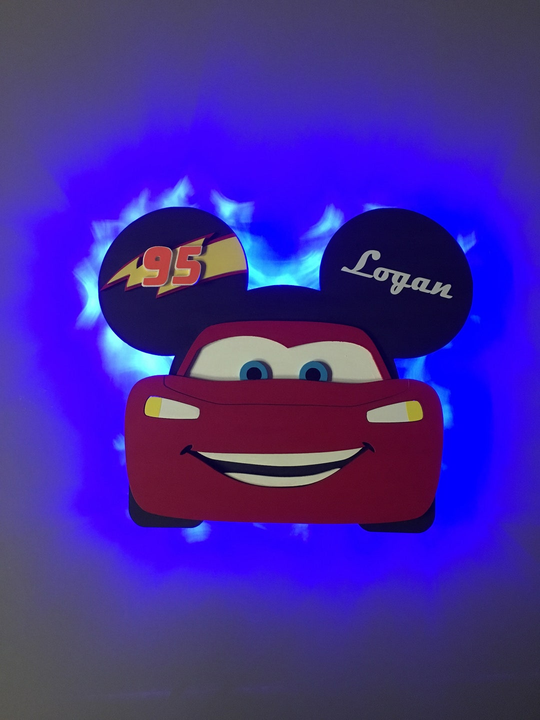 Lightning Mcqueen Mickey, Disney Cruise Door Magnets With LED Lights ...