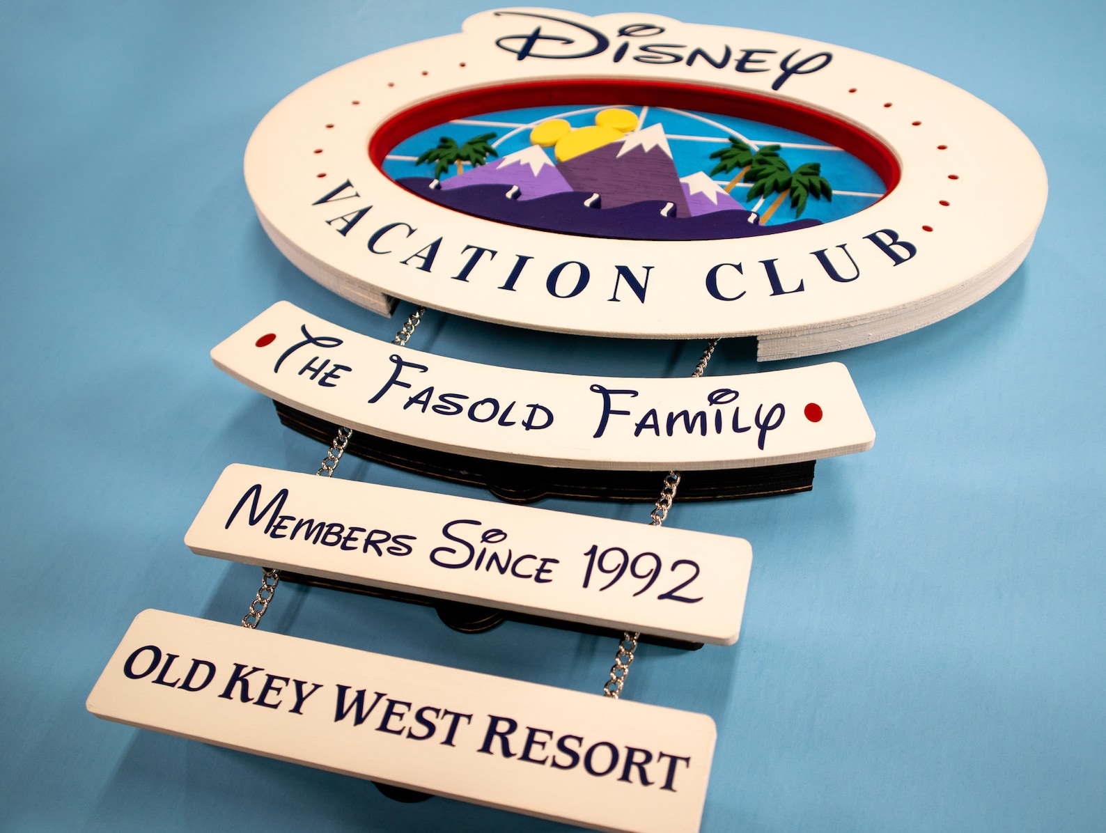 Old School Disney Vacation Club Logo Wooden Door Magnet With - Etsy