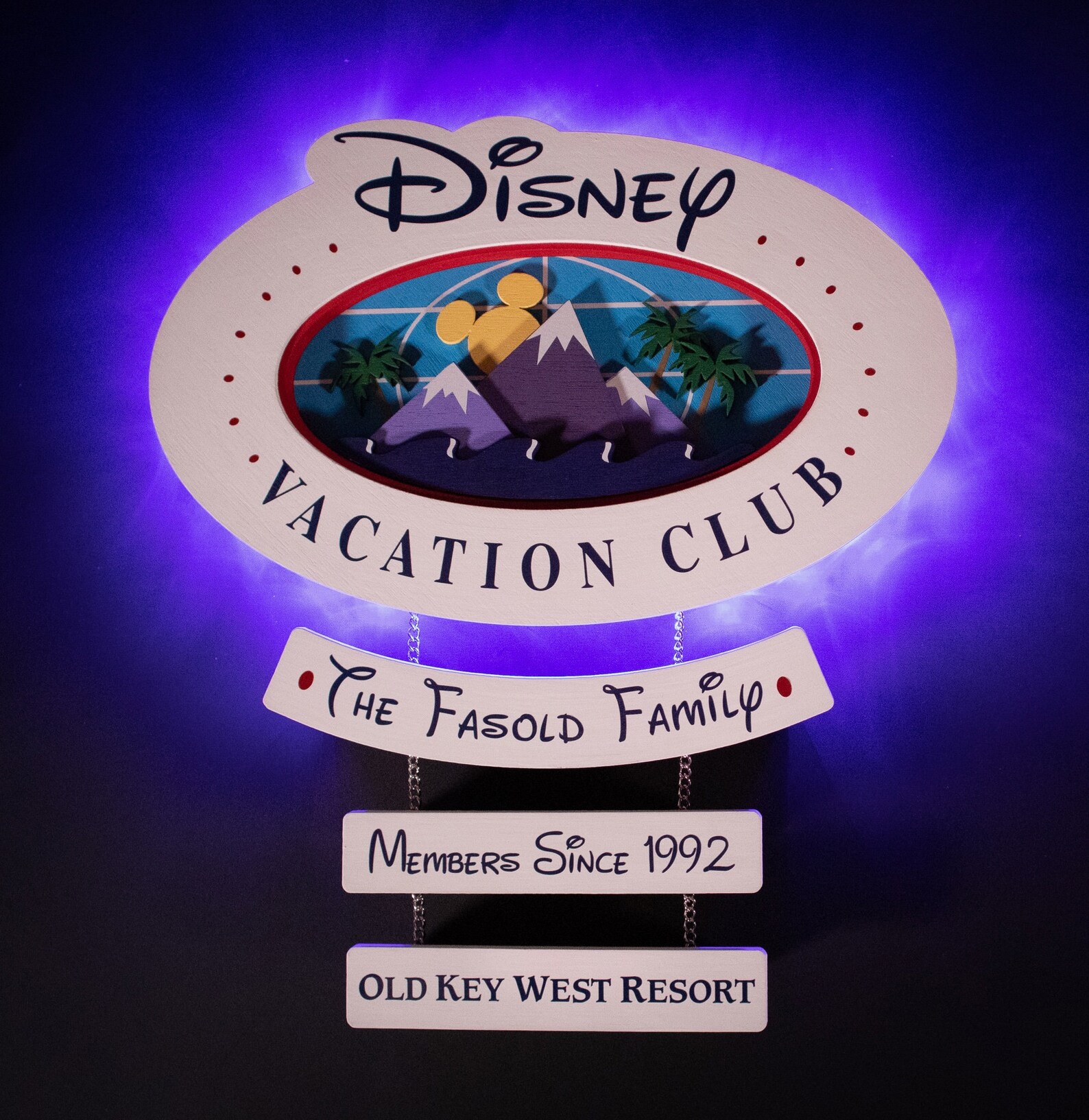 Old School Disney Vacation Club Logo Wooden Door Magnet With - Etsy