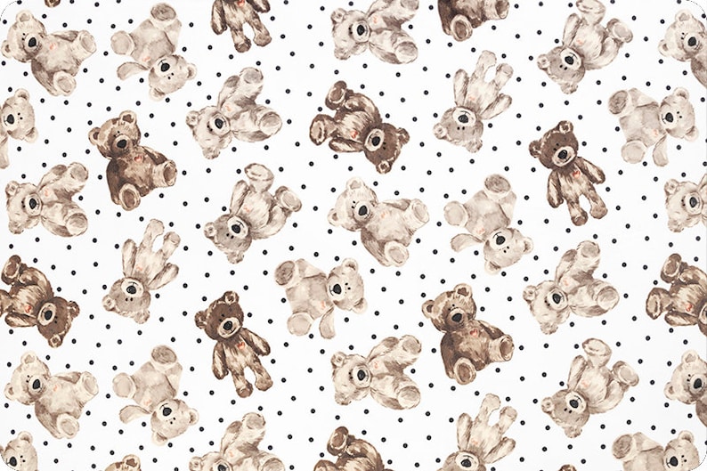 Teddy Bear Digital Cuddle Quartz - Shannon Fabrics Minky 58"/ 60" - Etsy