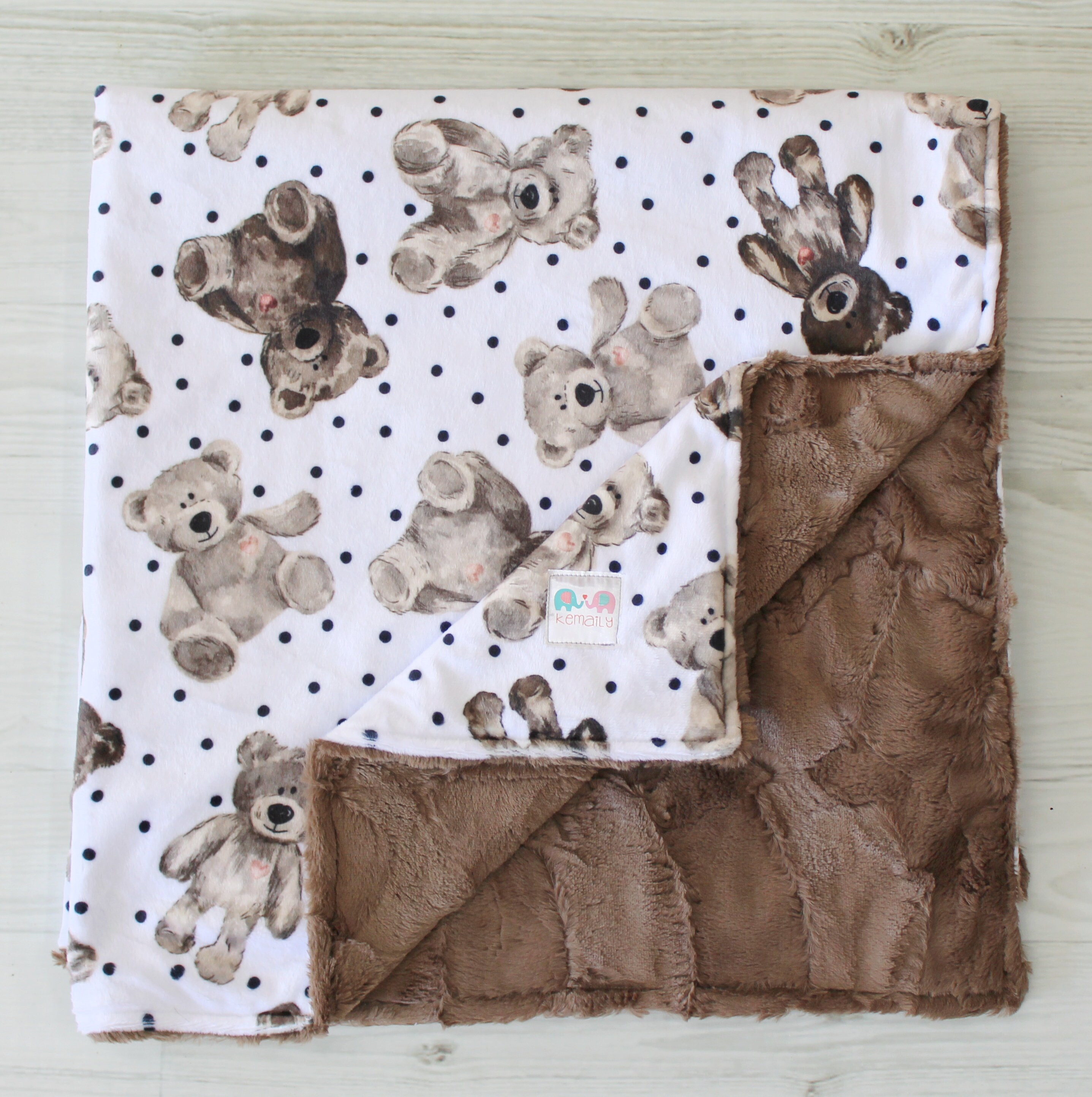 Teddy Bear Digital Cuddle Quartz - Shannon Fabrics Minky 58"/ 60" - Etsy