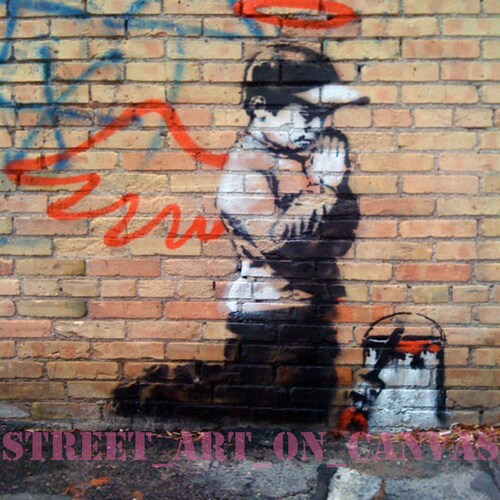 Life is Beautiful Banksy Street Art Grafitti Flat Canvas Print - Etsy