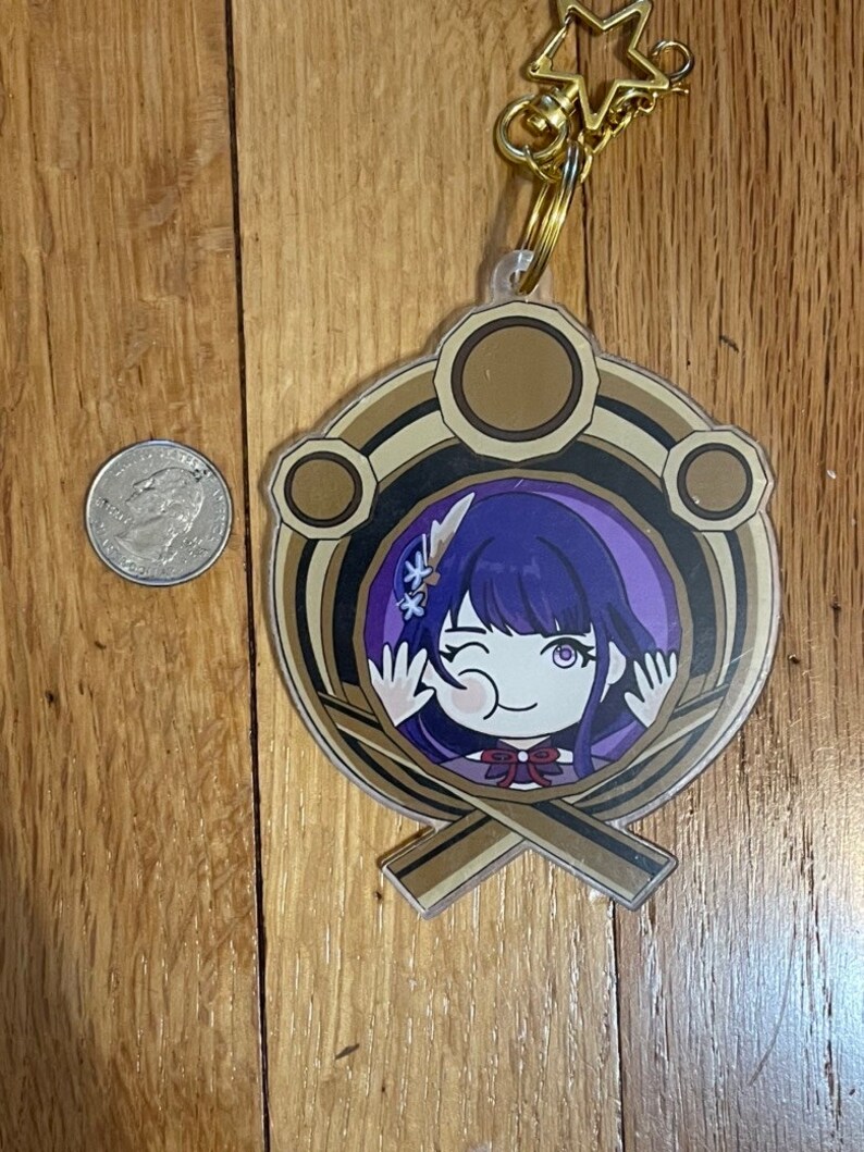 Raiden Shogun Ei GENSHIN Impact Keychain - Etsy