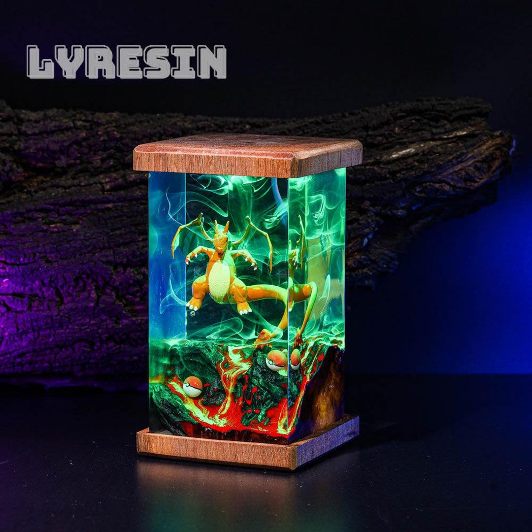 Epoxy Lamp Custom Pok.emo.n Resin Lamp Resin Night Light, Resin Wood ...