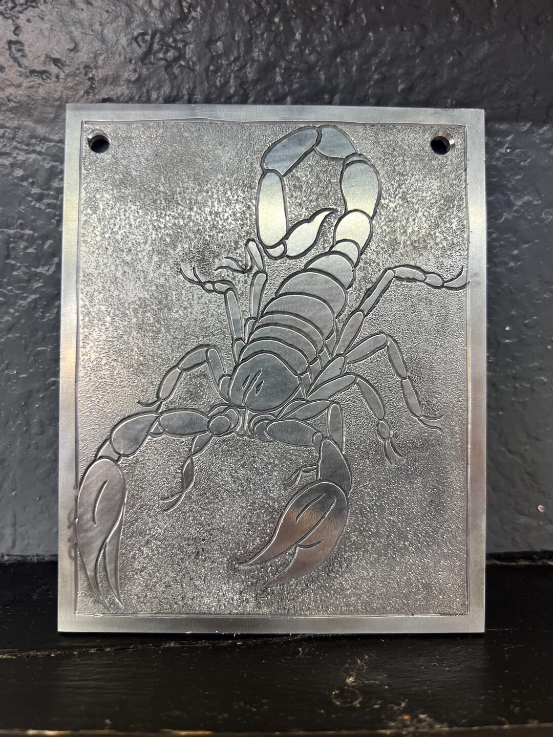 Hand Engraved Scorpion Wall Art - Etsy