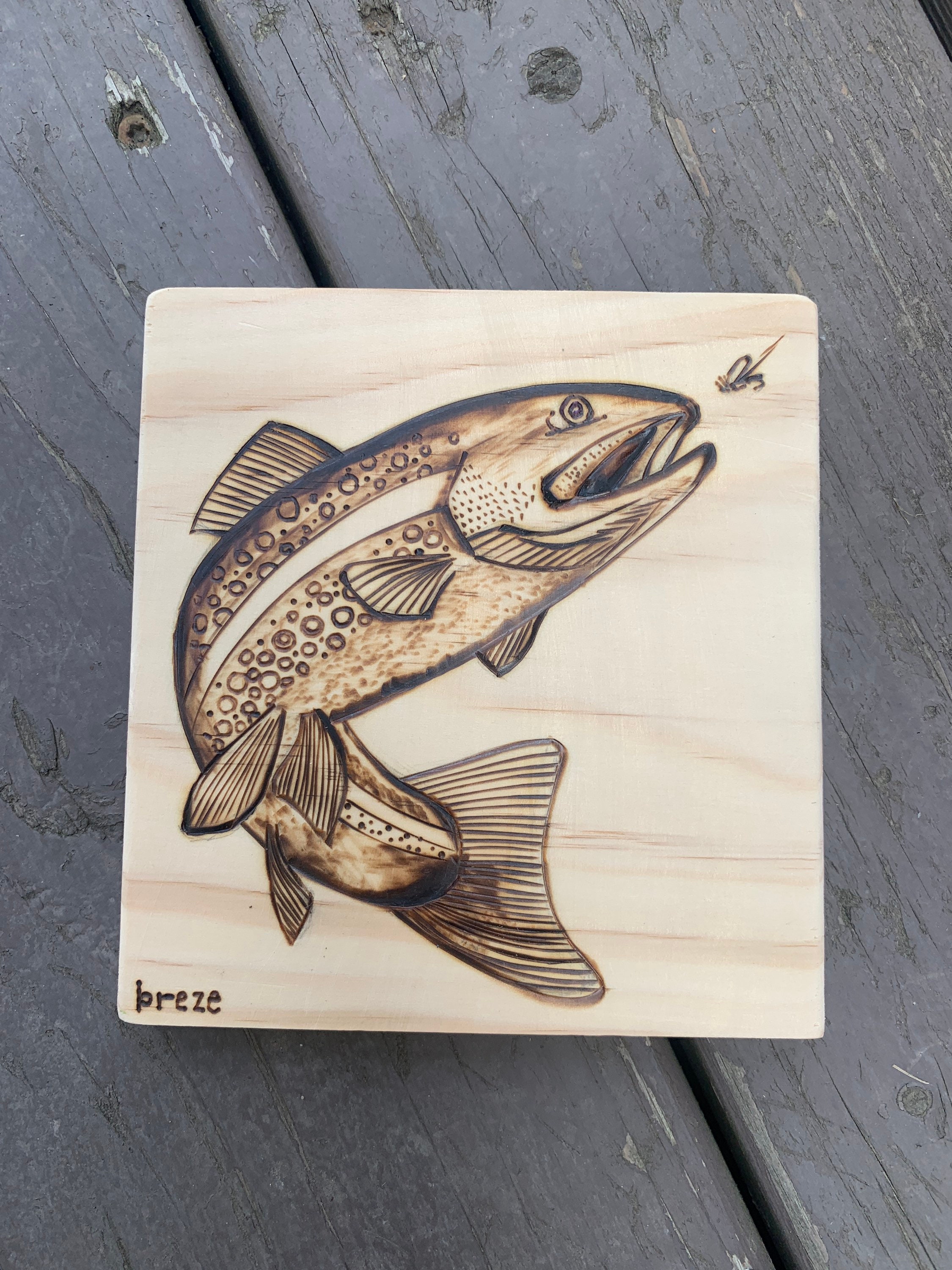 Fish Wood Burning Designs Under The Sea Jellyfish Wood Burned Design