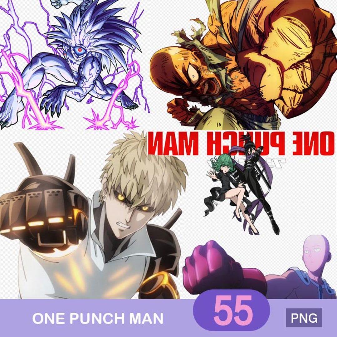 One Push Man, Anime Bundle Instant Digital Download, Punch Anime PNG ...