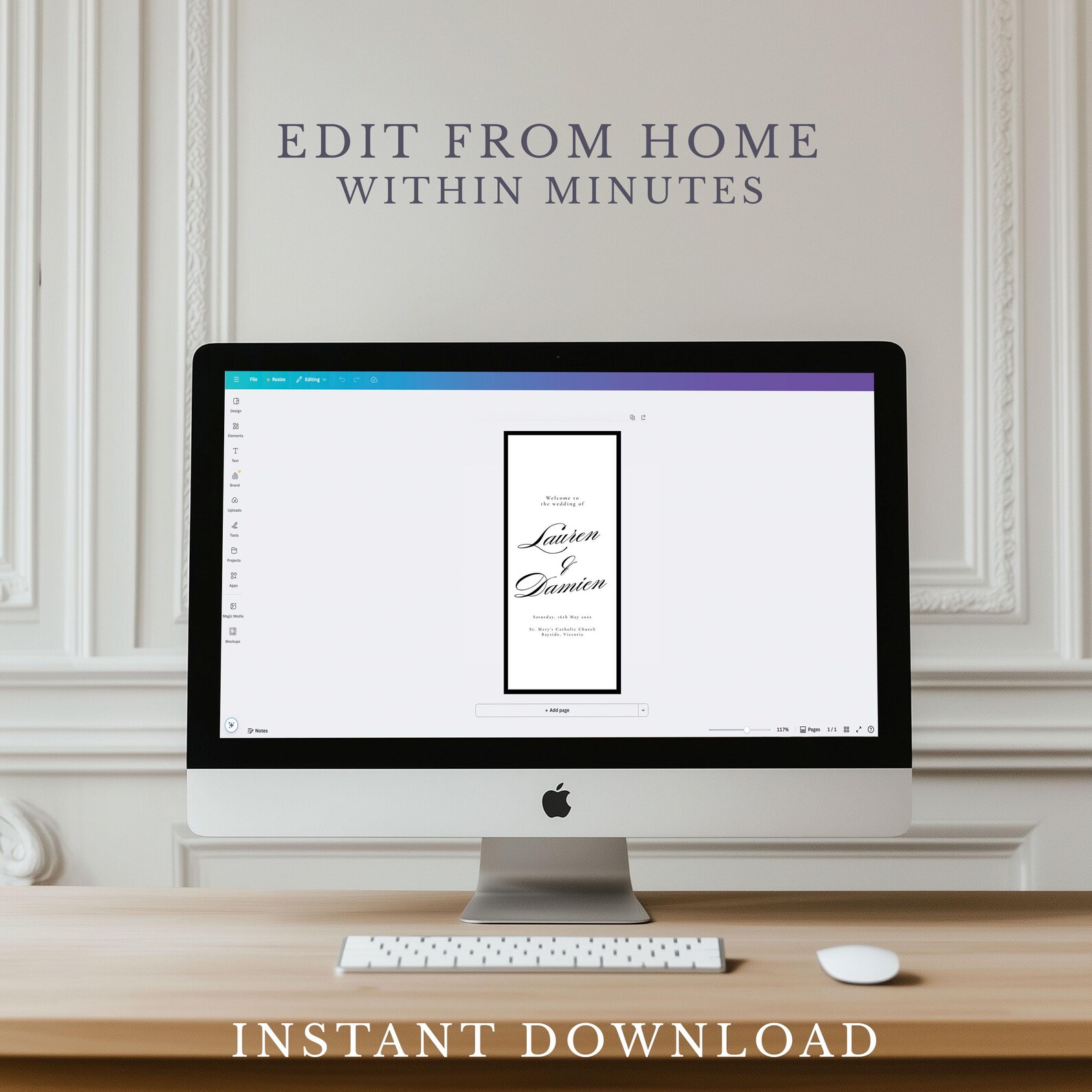 Old Money Wedding Program Template, Elegant Printable Ceremony Program ...