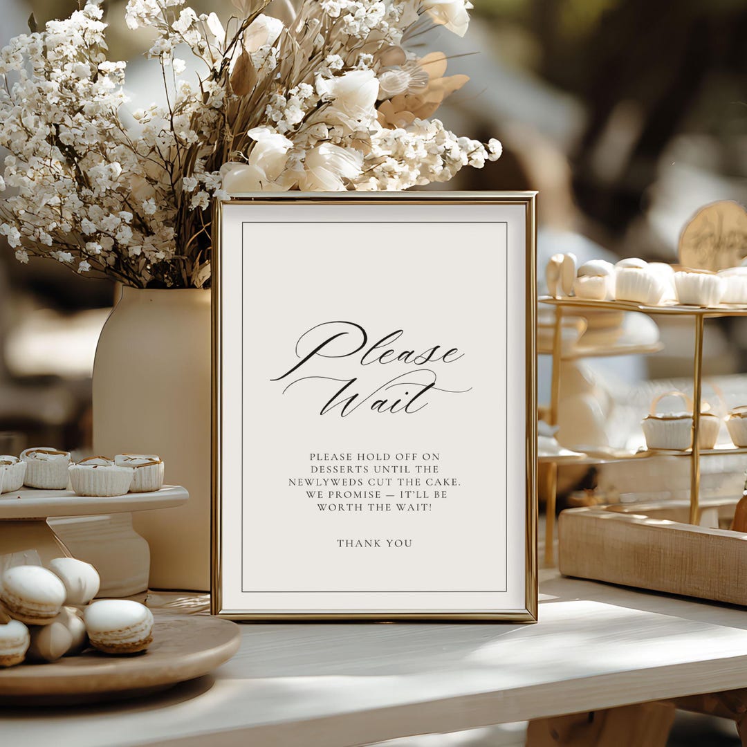 Dessert Table is Closed Sign, Editable Wedding Dessert Bar Template ...