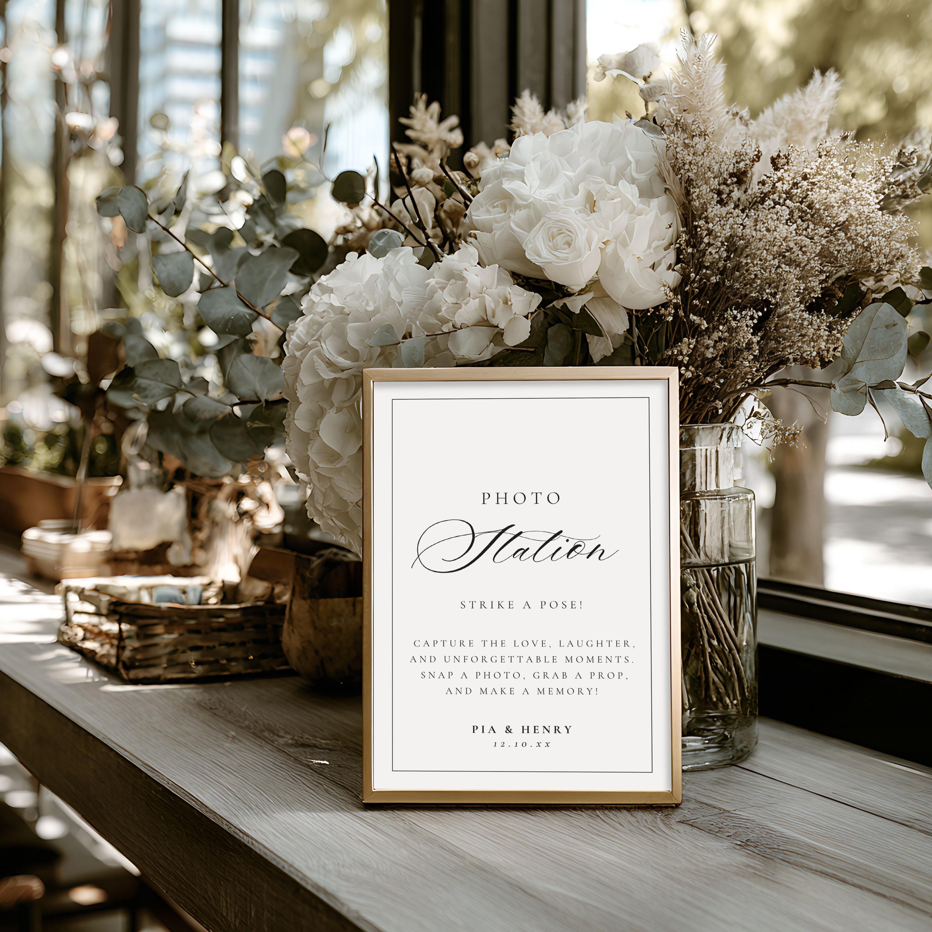 Photo Station Wedding Sign Template, Printable Photo Booth Sign, Snap a ...