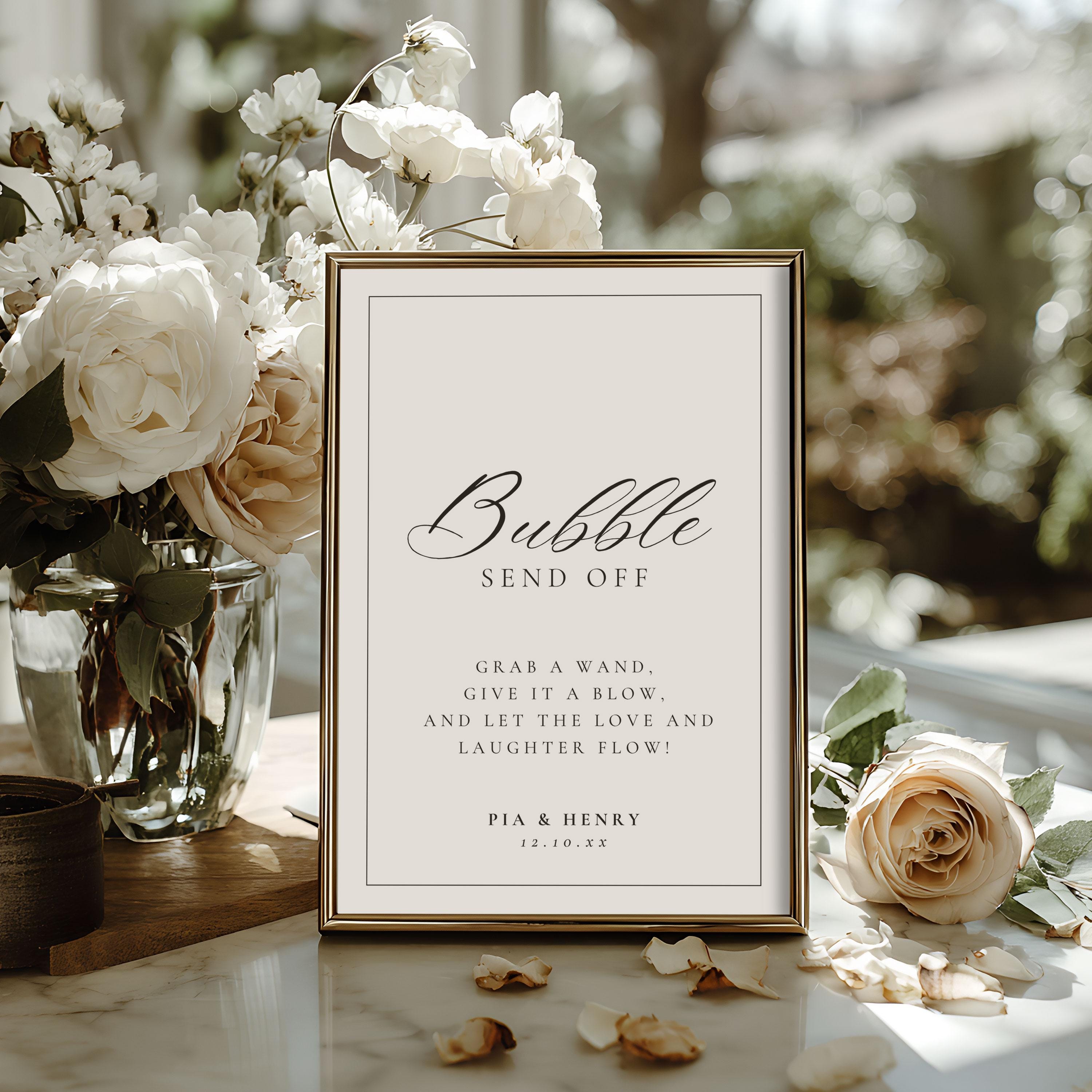 Bubble Send off Sign Template, Printable Wedding Send off Sign ...