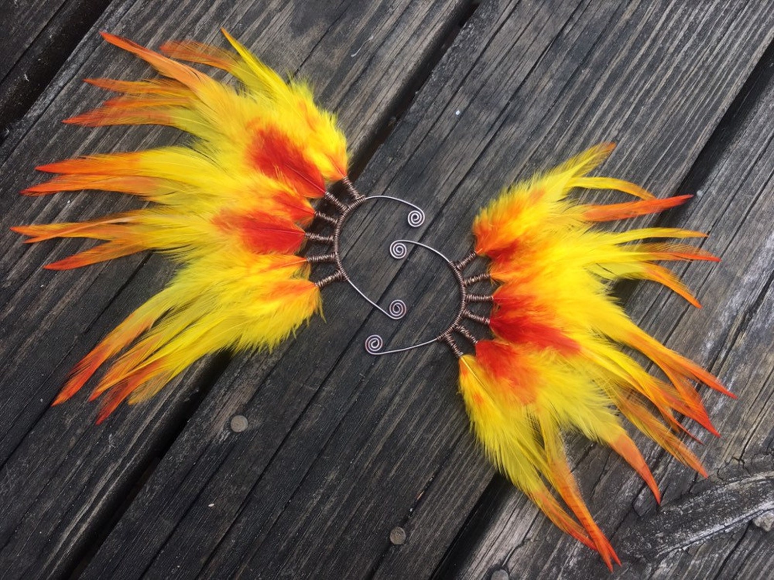 Rising Phoenix Feather Ear Cuff Statement Ear Wing Phoenix - Etsy