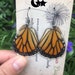 Real Butterfly Wing Earrings Monarch Earrings Ethically - Etsy