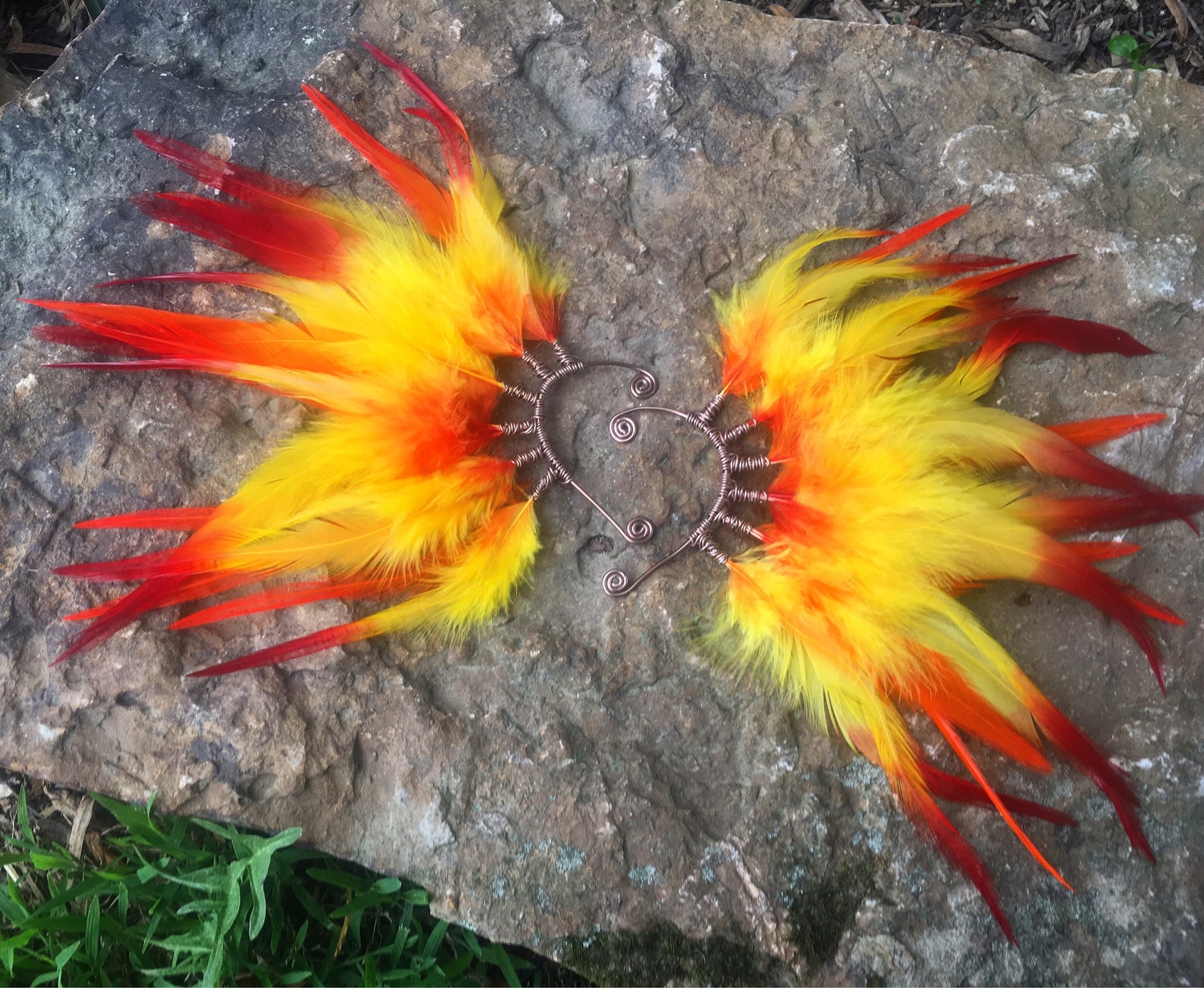 Rising Phoenix Feather Ear Cuff Statement Ear Wing Phoenix - Etsy