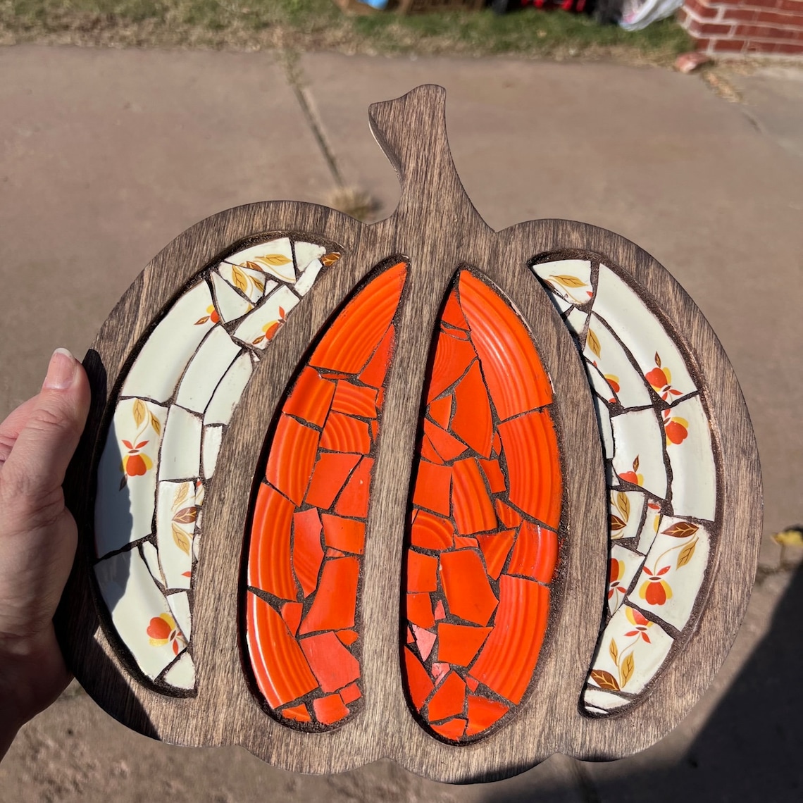 Wall Decor Pumpkin Mosaic; Mosaic Art; Fall Decor; Pumpkin; Farmhouse ...
