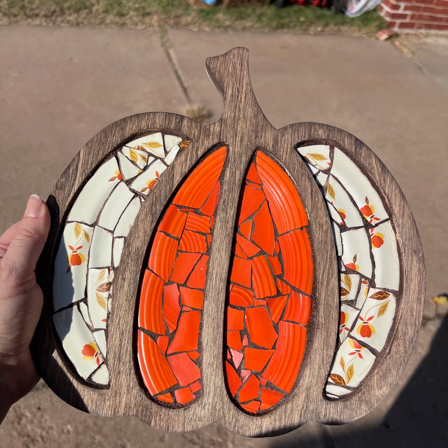 Wall Decor Pumpkin Mosaic; Mosaic Art; Fall Decor; Pumpkin; Farmhouse ...