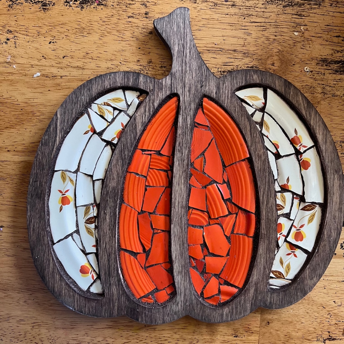 Wall Decor Pumpkin Mosaic; Mosaic Art; Fall Decor; Pumpkin; Farmhouse ...