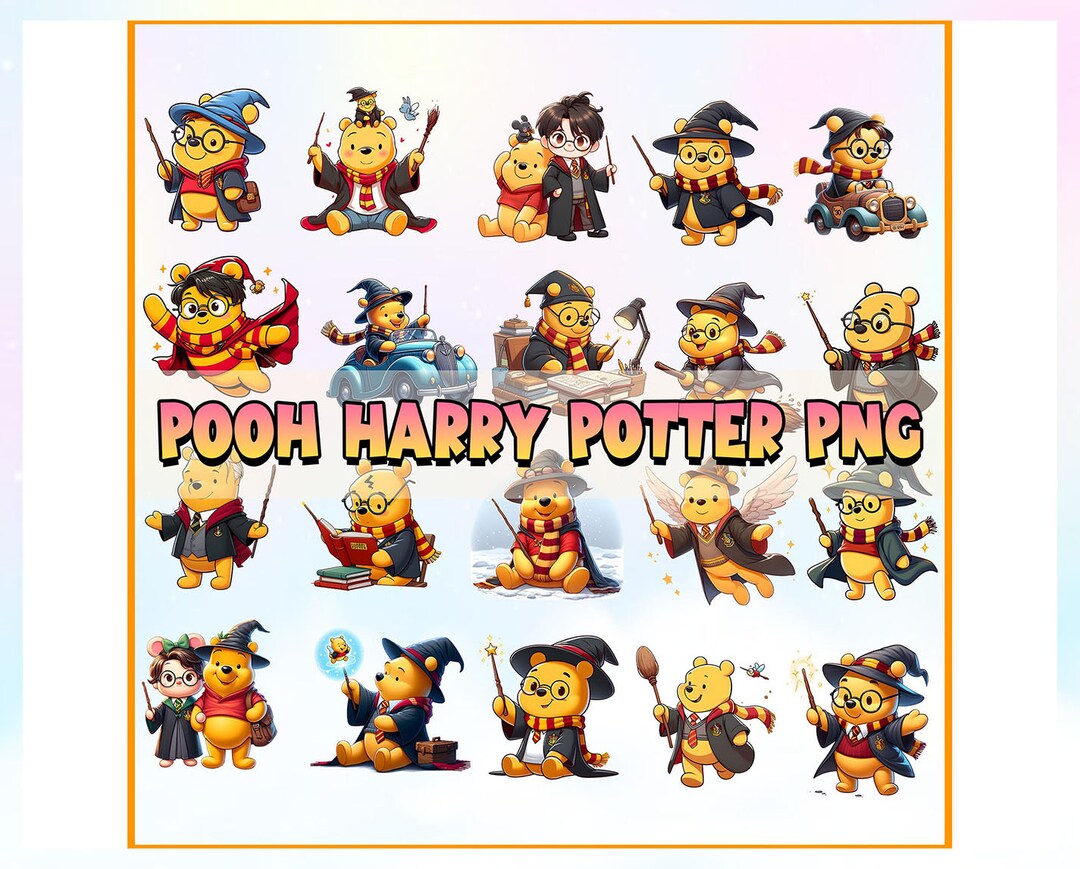 Pooh Wizard Png, Pooh HP Png, Winnie the Pooh Png, Pooh Png, Instant ...