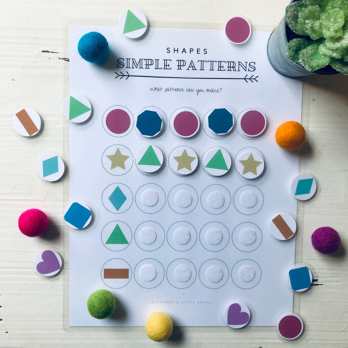 Preschool Shapes Game Preschool Printables Learning Shapes | Etsy