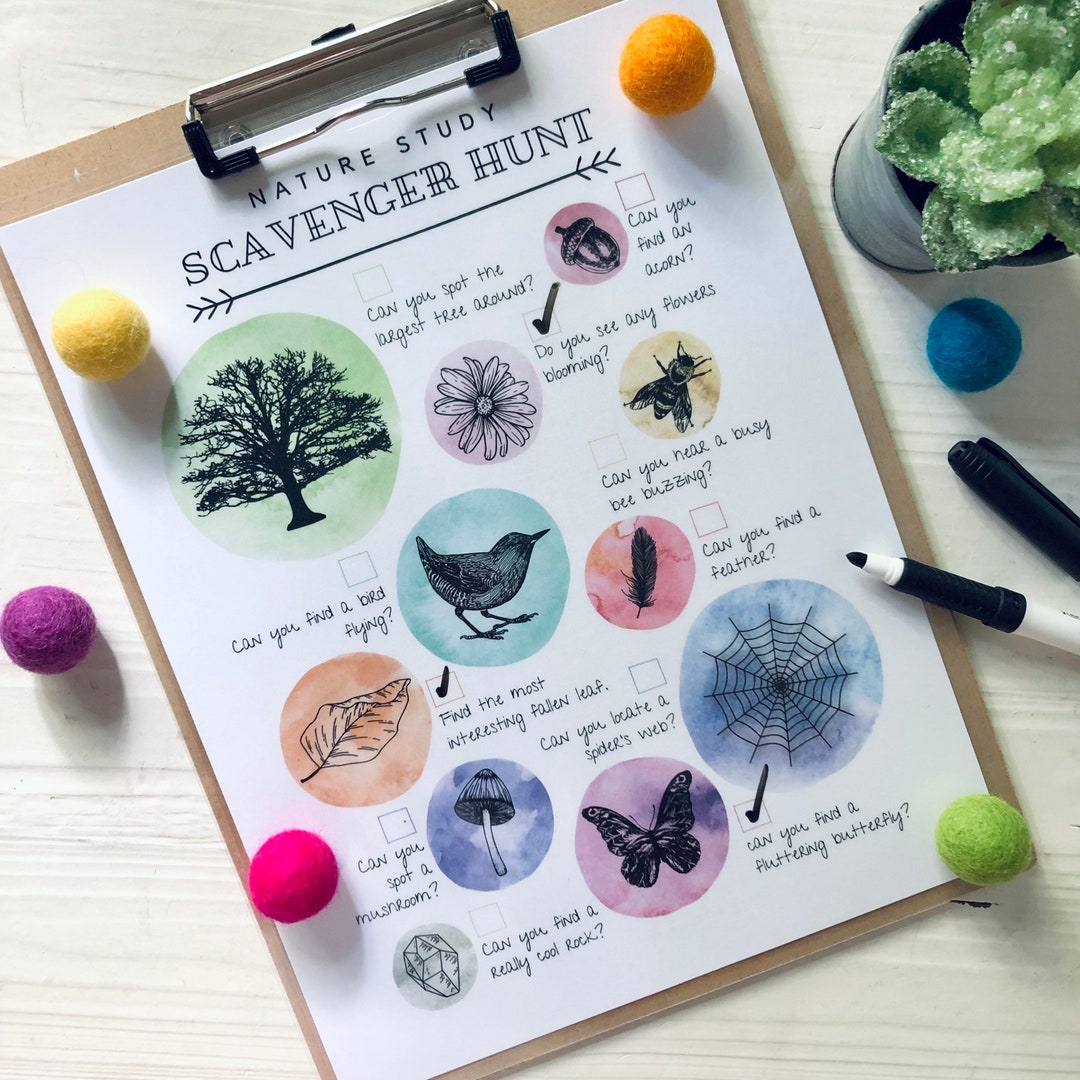 Nature Scavenger Hunt, Preschool Printable, Nature Study, Toddler ...