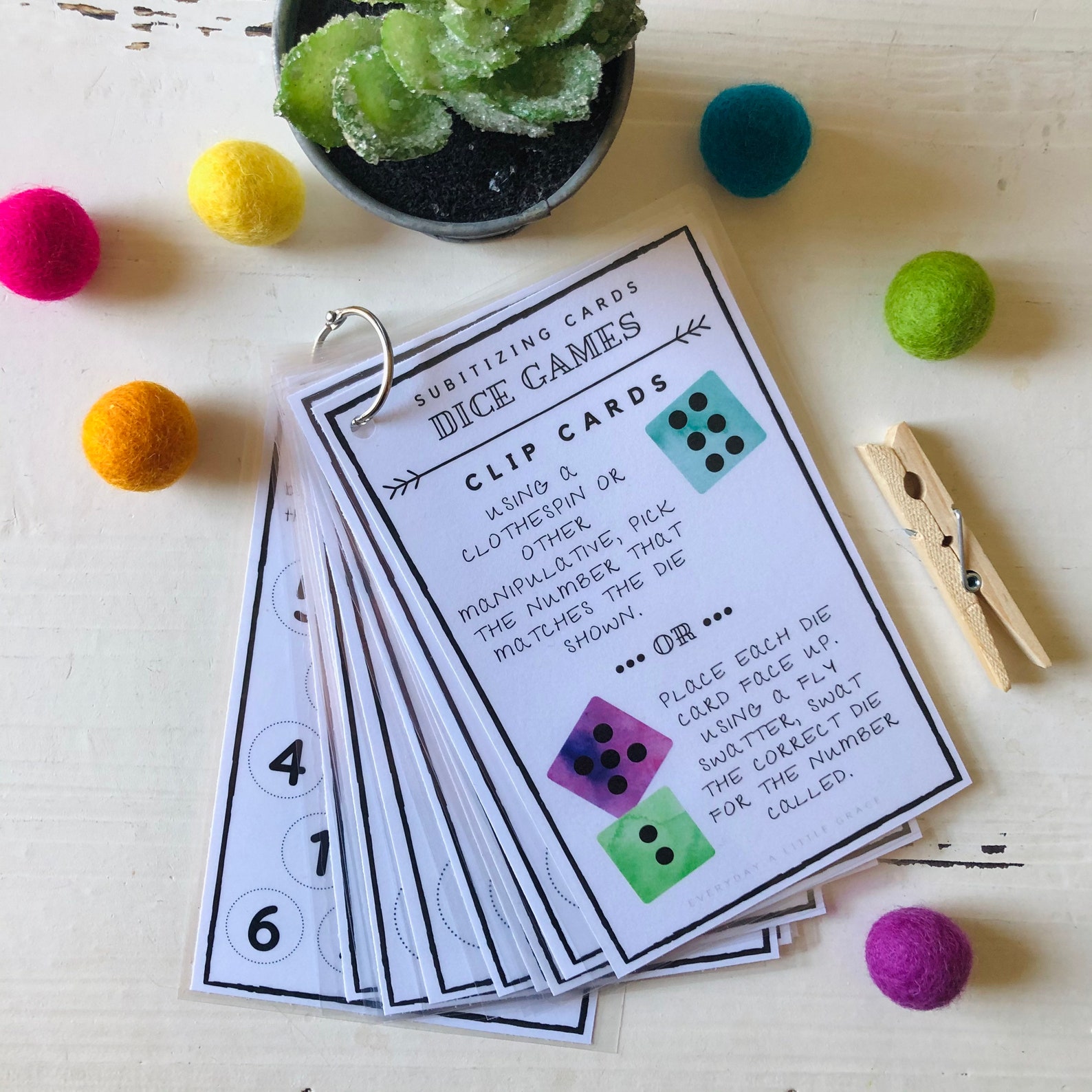 Dice Games for Kids, Subitizing, Preschool Early Learning Activities ...