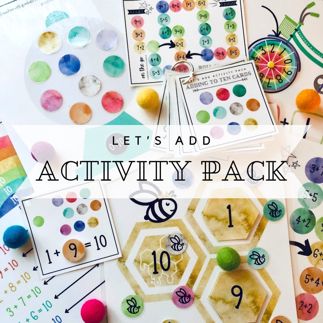 Let’s Add Activity Pack, Learning Addition to 10, Adding Single Digits ...