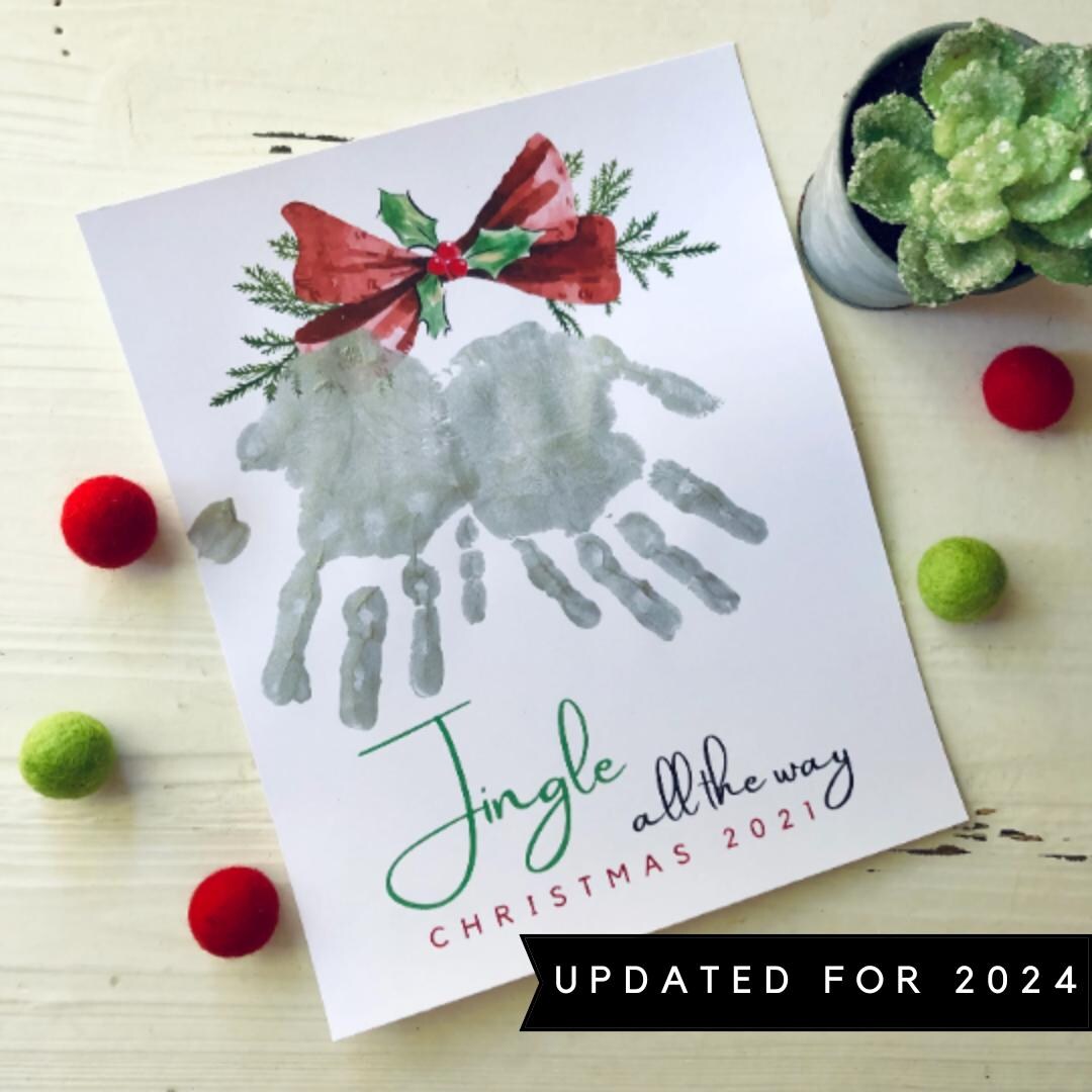 Christmas Bells Handprint Art: DIY Keepsake Gift (PDF Printable) - Etsy