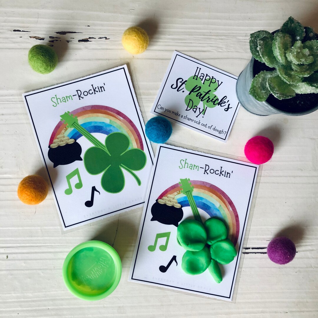 MINI St. Patrick's Play Dough Mats, Party Favors, Class Party Gifts ...