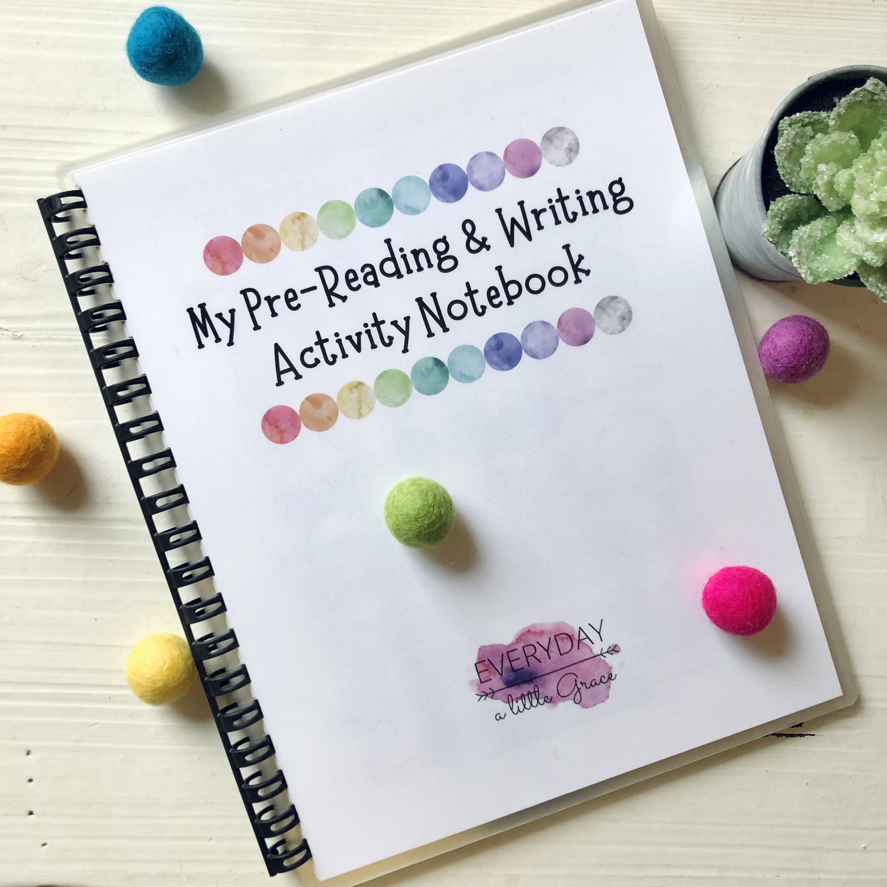 Pre-reading & Writing Notebook, Letter Recognition, Letter Sounds ...