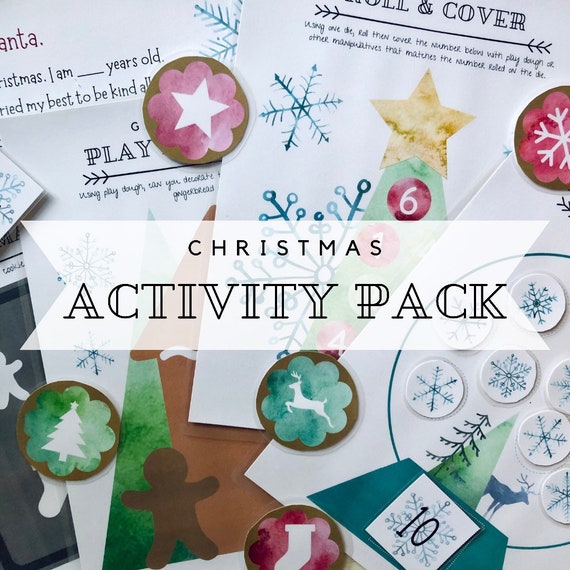 Christmas Activity Pack Preschool Holiday Activities | Etsy