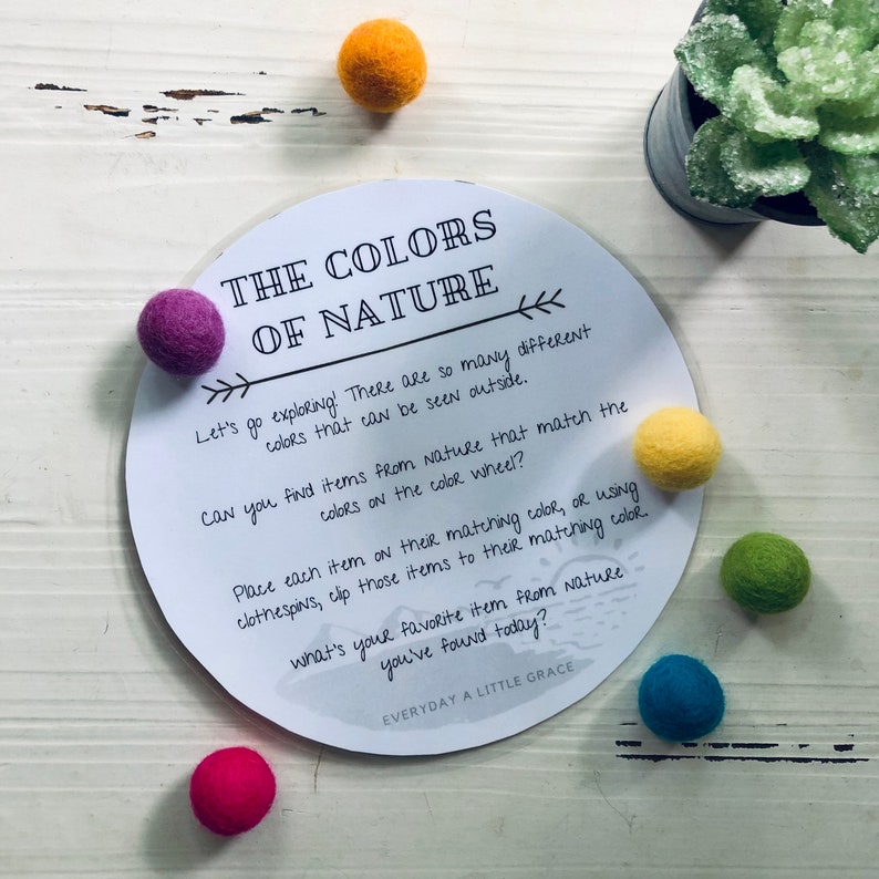 Nature Color Wheel Nature Scavenger Hunt Nature Study - Etsy Finland