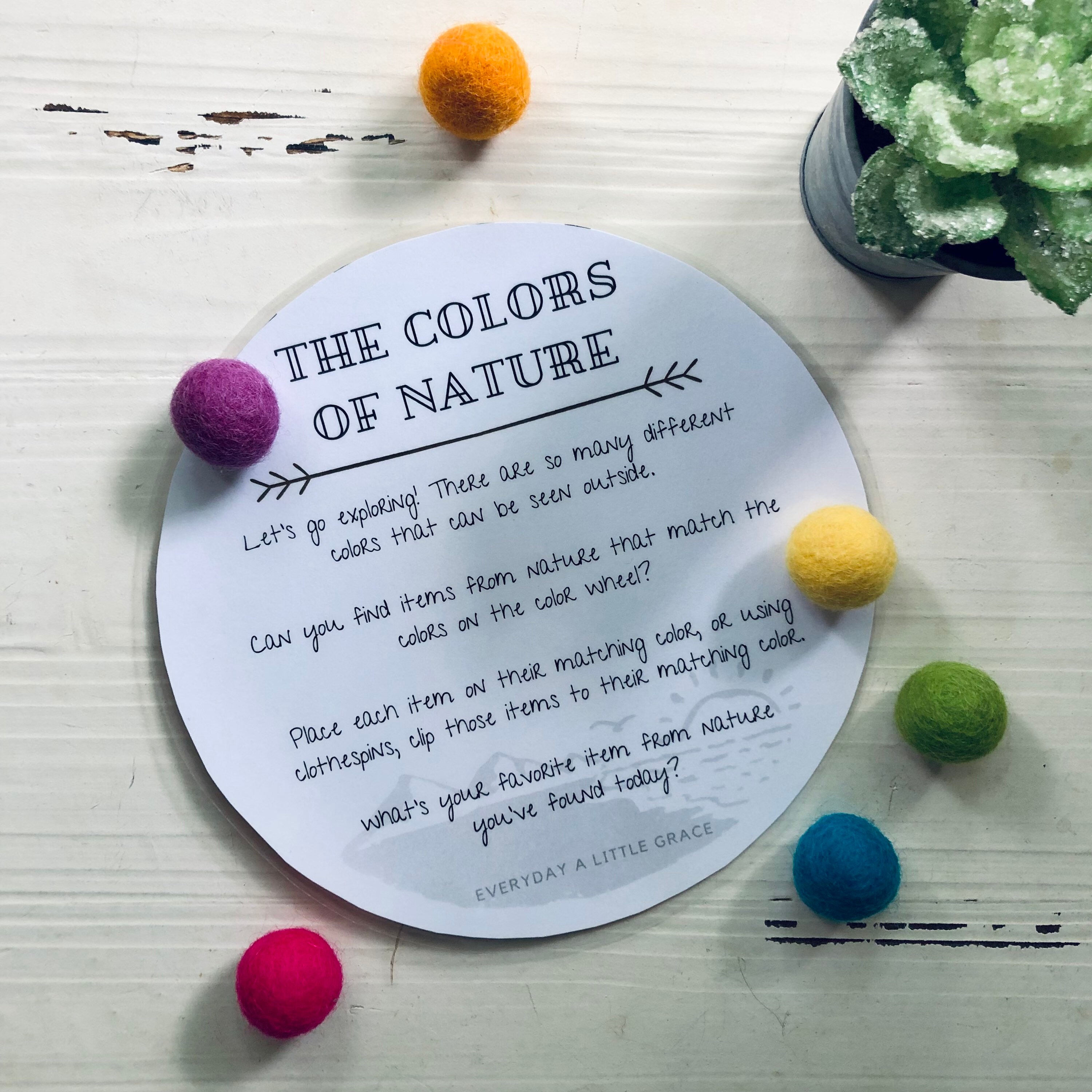 Nature Color Wheel, Nature Scavenger Hunt, Nature Study, Preschool ...