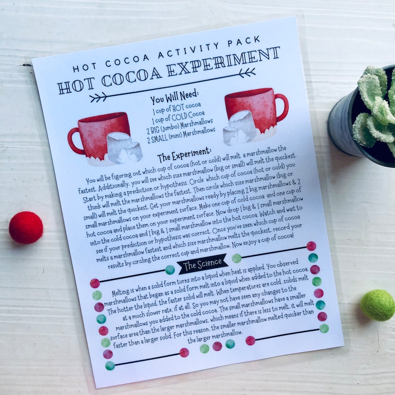 Hot Cocoa Activity Pack, Play to Learn, Hot Cocoa Dramatic Play Set ...