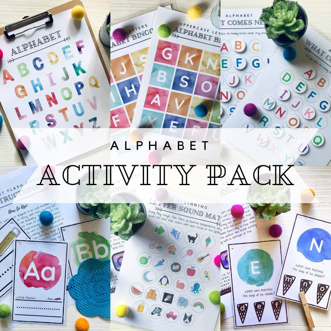 Alphabet Activity Pack, Alphabet Bingo, Alphabet Flash Cards, Beginning ...