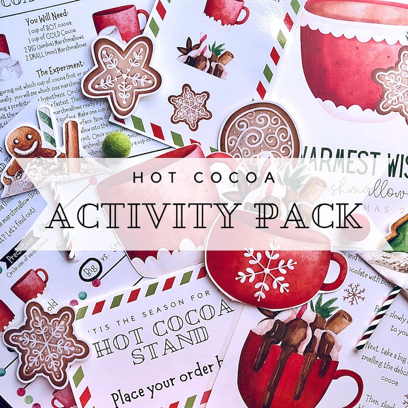 Hot Cocoa Activity Pack, Play to Learn, Hot Cocoa Dramatic Play Set ...