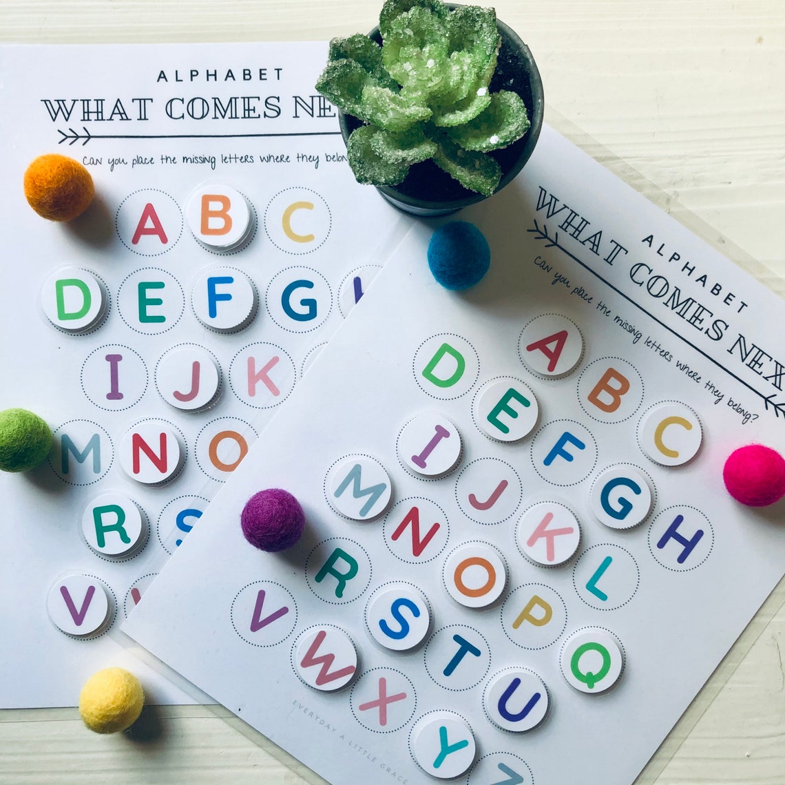 Alphabet Activity Pack Alphabet Bingo Alphabet Flash Cards | Etsy